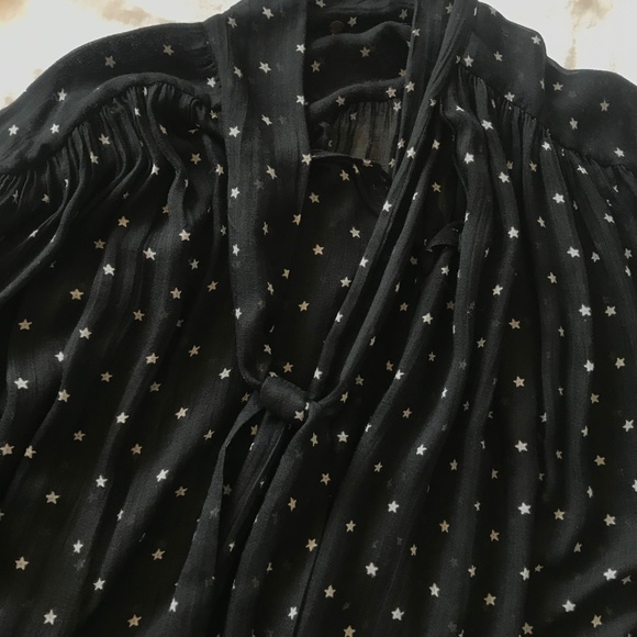 Free People | Tops | Free People Starry Night Sheer Blouse | Poshmark